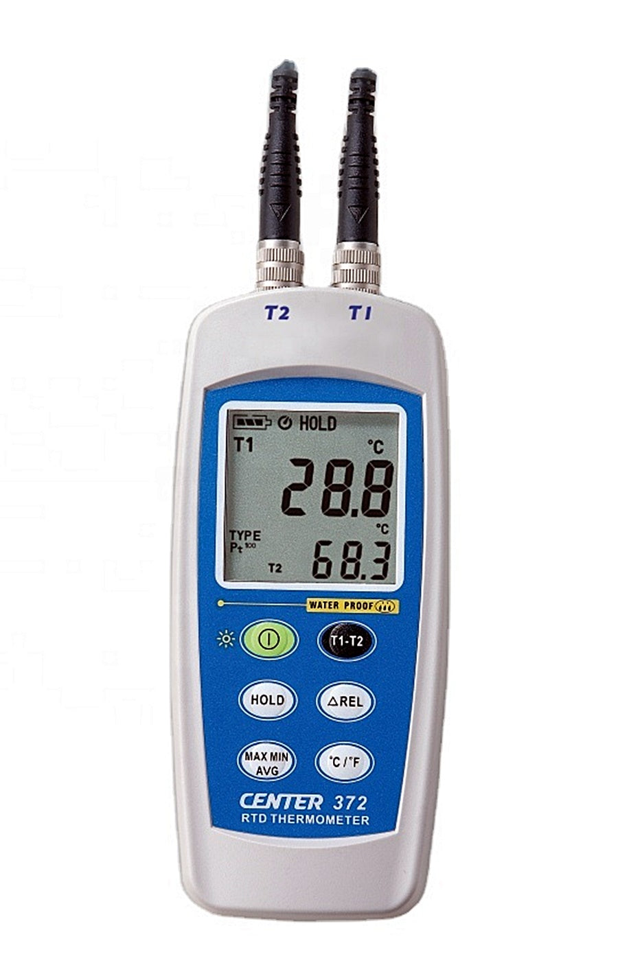 Center 372 Dual Probe RTD Thermometer — The Temperature Shop
